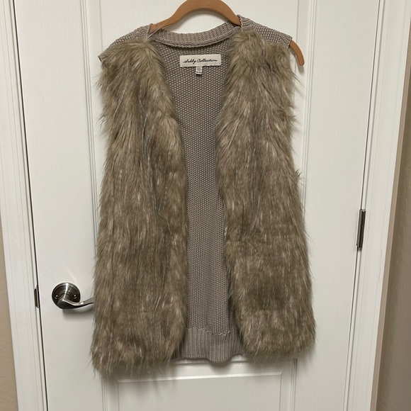 Sebby Collection | Jackets & Coats | Shelby Collection Faux Fur Vest ...